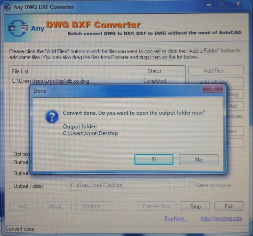 Guia rápida – Cómo convertir un archivo DWG a DXF